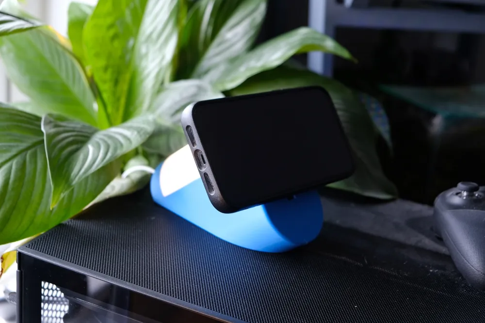 Mobile Phone Stand with Charger and RGB lamp by Abstractia Design ...