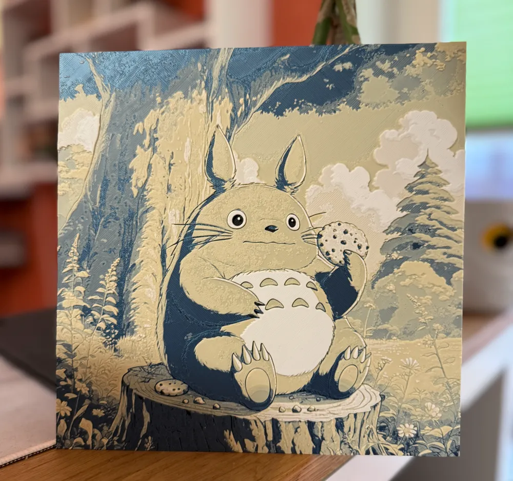 Totoro with Cookie by Ainz MakerWorld: Download Free 3D Models