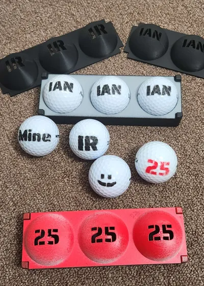 Custom Text Golf Ball Stencil - Free 3D Print Model - MakerWorld