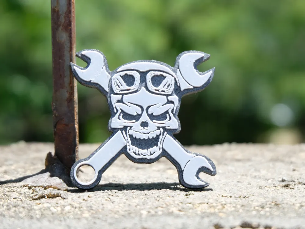 Skull Skeleton Engineer Keychain骷髅工程师钥匙扣 by 补补觉去 - MakerWorld