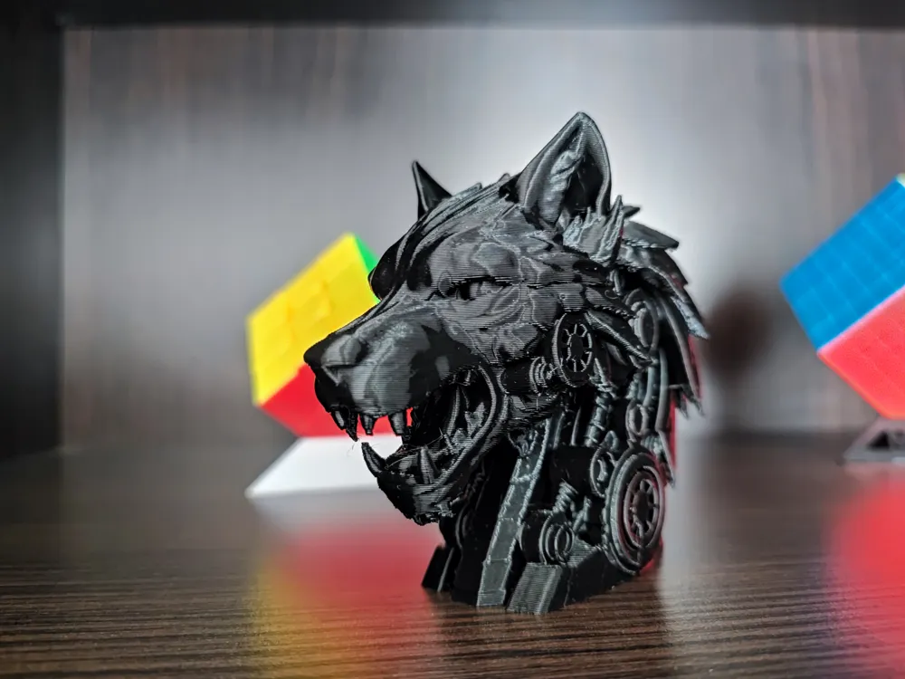 cyber wolf head by Luna MakerWorld: Download Free 3D Models