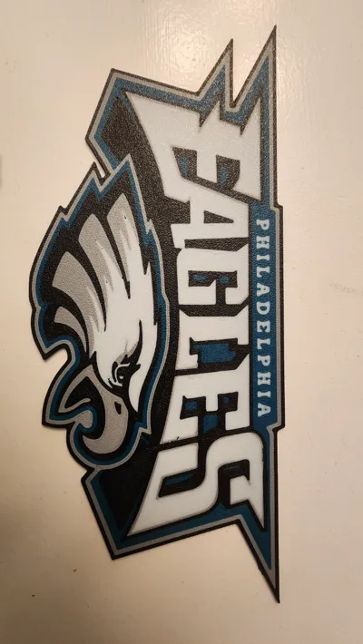 Philadelphia Eagles Wall Art - 4 Colors by Mech3DMakerWorld: Download ...