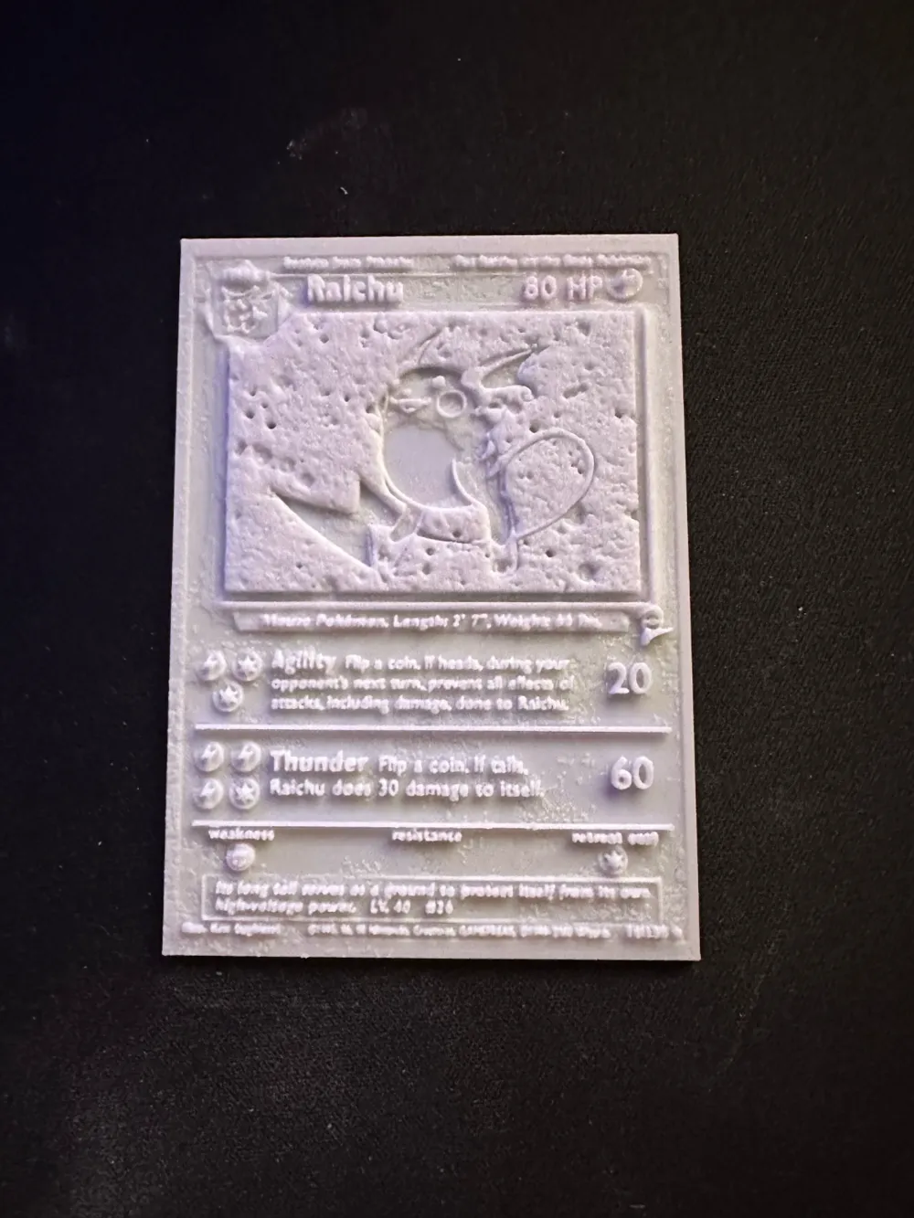 Raichu Pokemon Card Lithophane by thatguy08 - MakerWorld