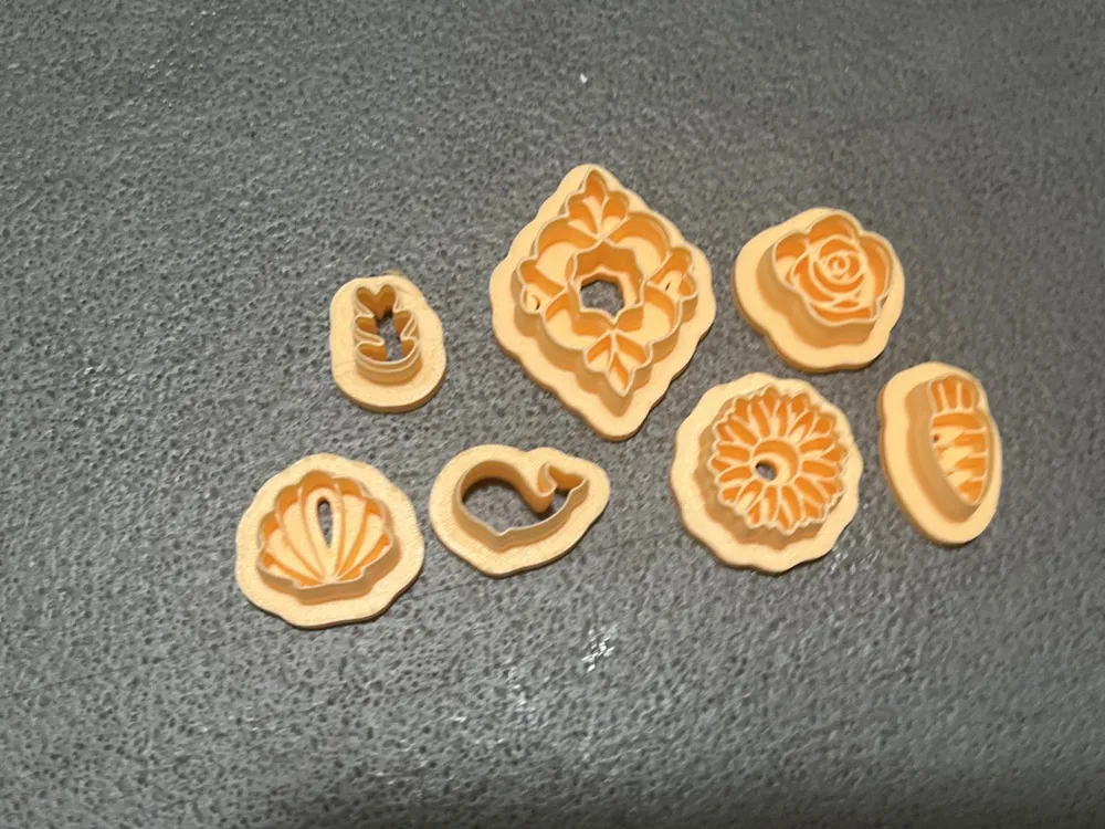 Flower - Carrot and Sea Polymer Clay Cutters by Polymer Clay Cutter ...