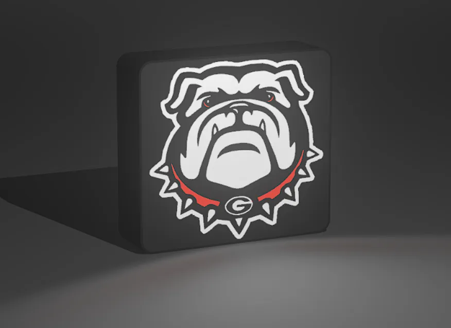 Georgia Bulldogs Football UGA Lightbox - Free 3D Print Model - MakerWorld
