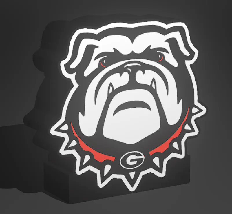 Georgia Bulldogs Football UGA Lightbox - Free 3D Print Model - MakerWorld