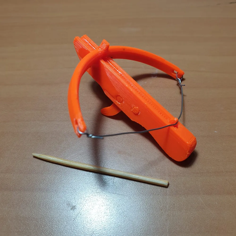 Tiny Toothpick Crossbow by ristlin MakerWorld: Download Free 3D Models