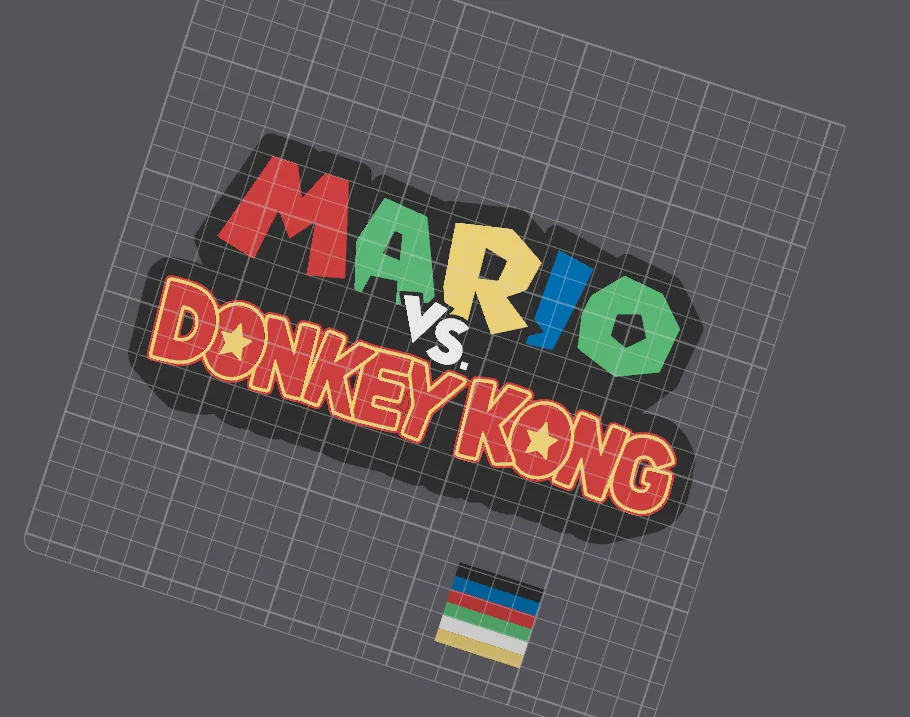 Mario Vs Donkey Kong Wall-Art Logo by Tommy Gun - MakerWorld