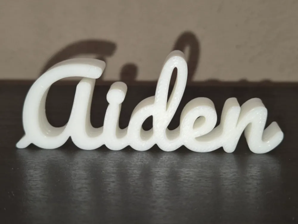 Aiden Name Sign Display Decor - Free 3D Print Model - MakerWorld