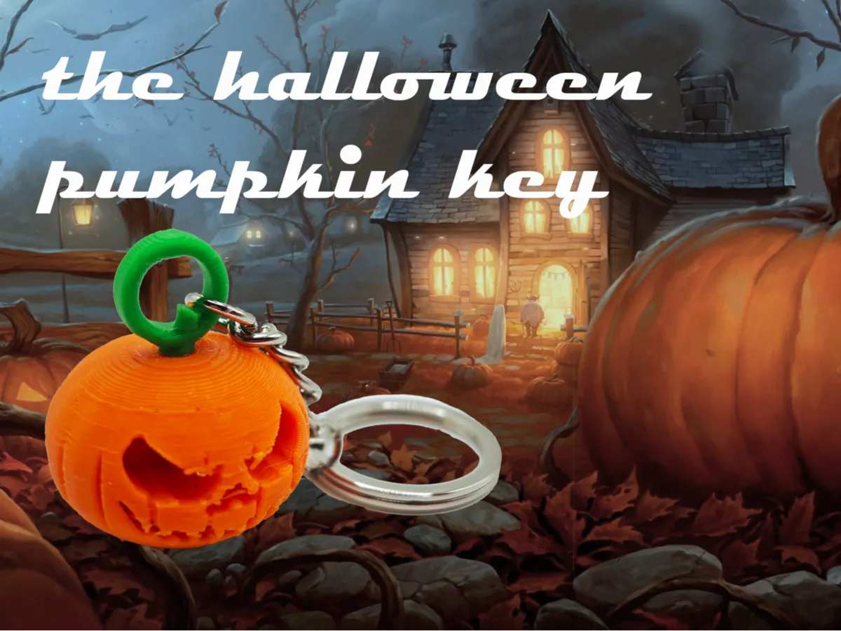 The Halloween Pumpkin Key Chain - Free 3D Print Model - MakerWorld