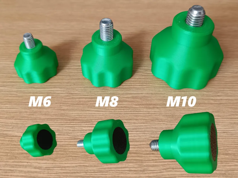 Knob for metric screw M6 M8 M10 - Free 3D Print Model - MakerWorld