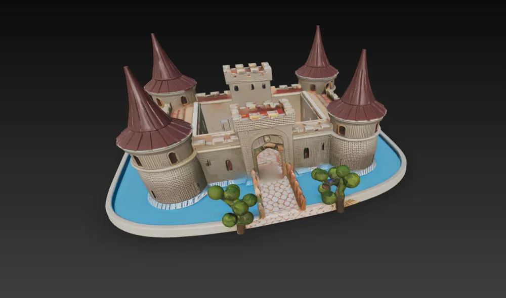 Medieval Castle Manor miniature by WizualizerMakerWorld: Download Free ...