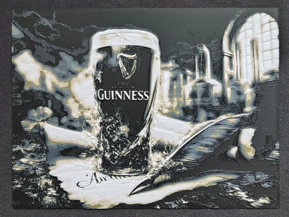 Guinness HueForge - Free 3D Print Model - MakerWorld