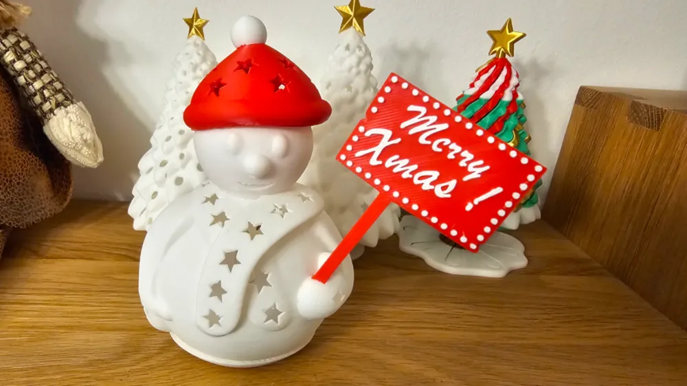 Christmas Snowman Tea Light Candle by dom_reloaded - MakerWorld