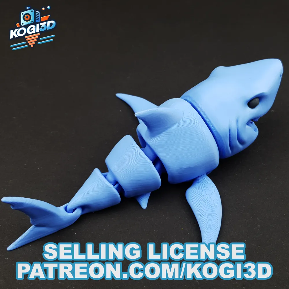 3D Printable Flexible Shark Toy by KOGI3D MakerWorld: Download Free 3D ...