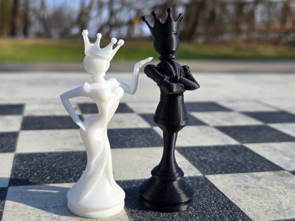 Chess King Queen standing/Dancing couple pose by Vari217 MakerWorld ...