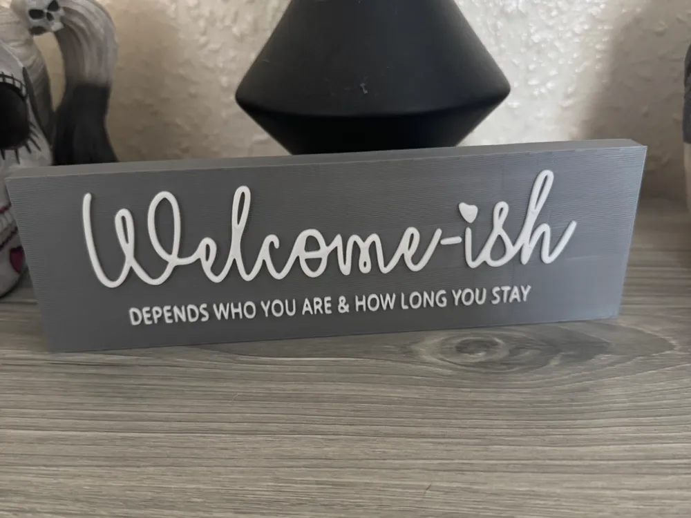 Welcome sign by Sharpy MakerWorld: Download Free 3D Models