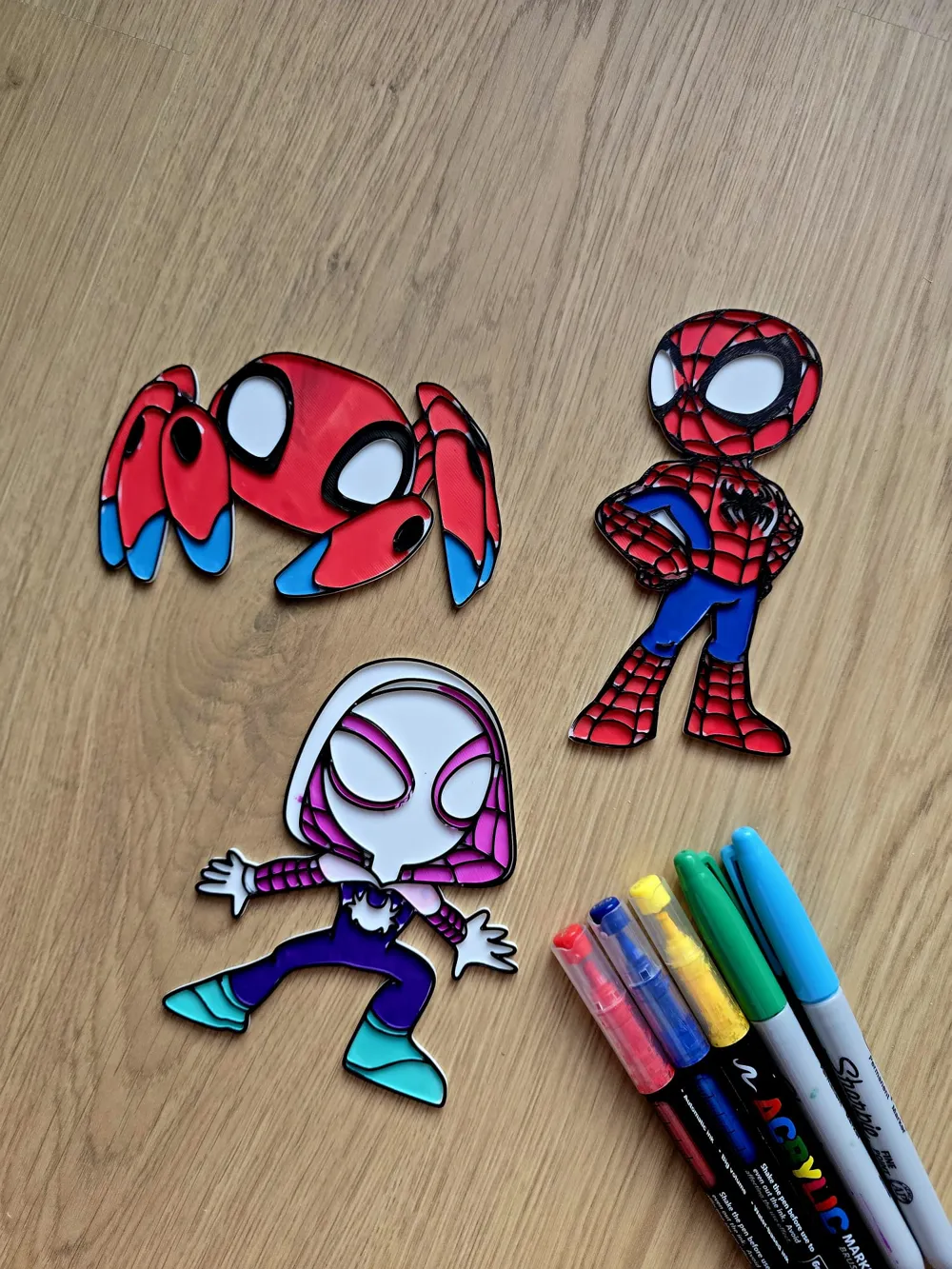 Spiderman Spidey Gwen Spider DIY Coloring Craft - Free 3D Print Model ...