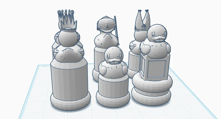 Duck themed Chess set - Free 3D Print Model - MakerWorld