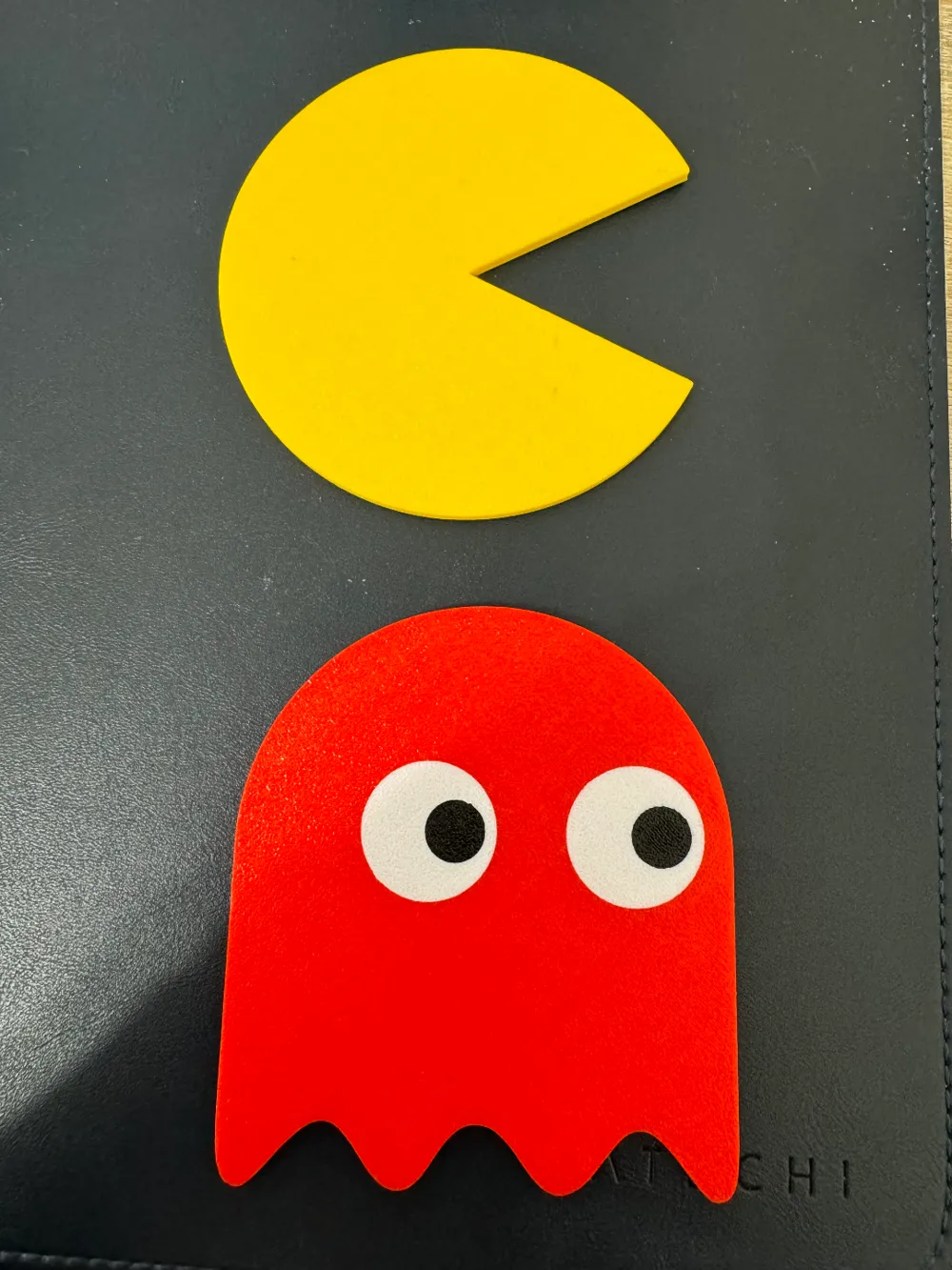 Pacman and Ghosts coasters by Stamatis Sarlis - MakerWorld