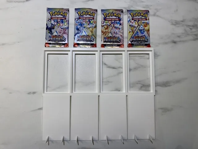 Pokemon Booster Pack Stand 4-Pack Artwork Display - Free 3D Print Model ...
