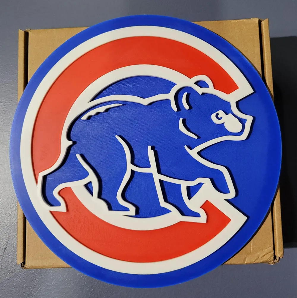 CHICAGO CUBS WALKING CUB 3D Logo 223mm series by mercadogarzas - MakerWorld