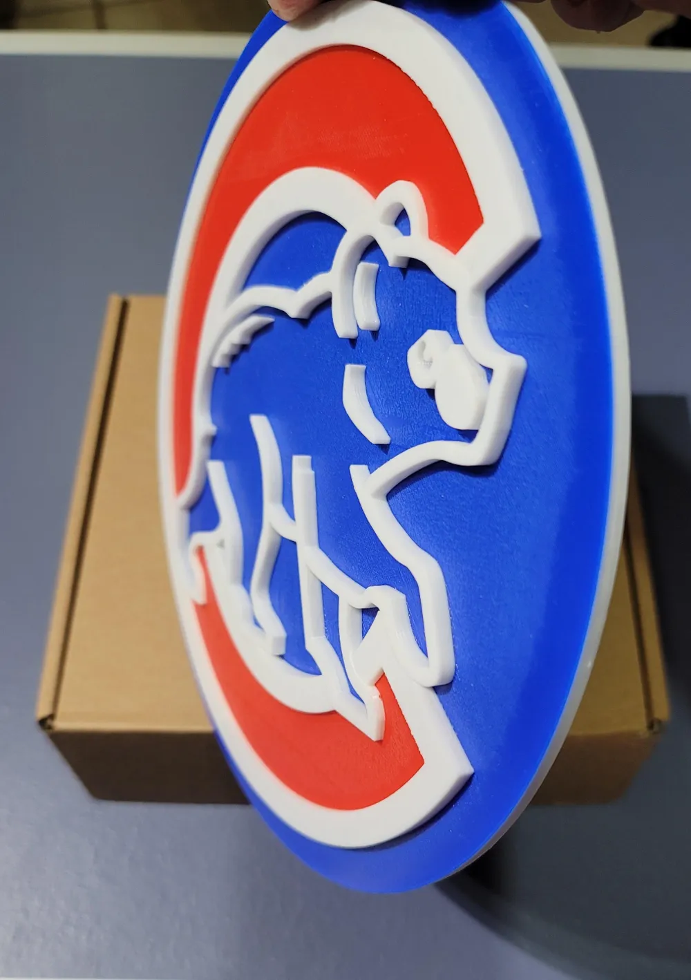 CHICAGO CUBS WALKING CUB 3D Logo 223mm series by mercadogarzas - MakerWorld