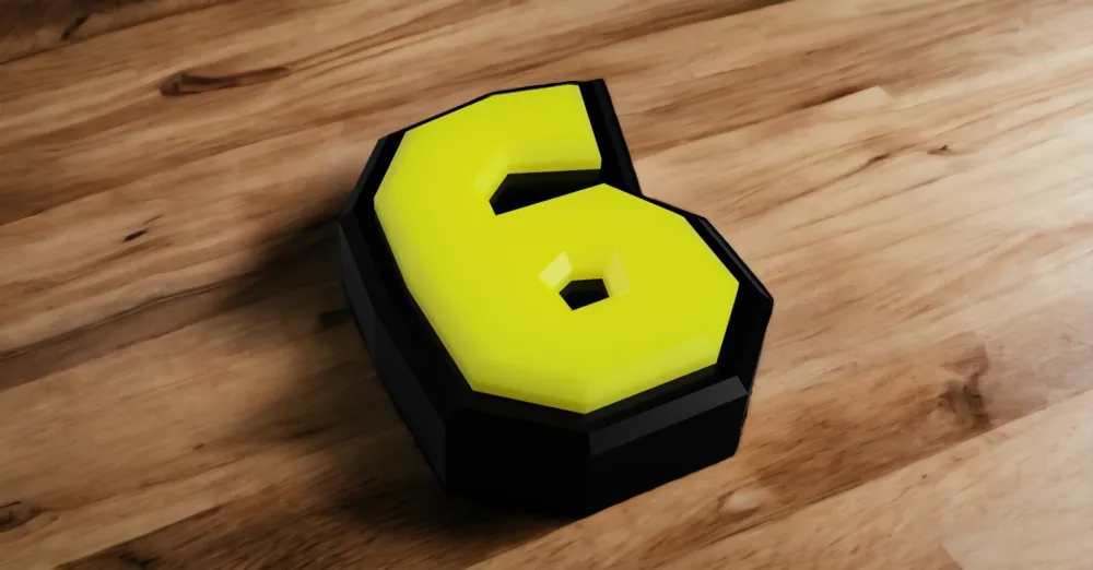 Number 6 Super Mario by FM3DPrints - MakerWorld