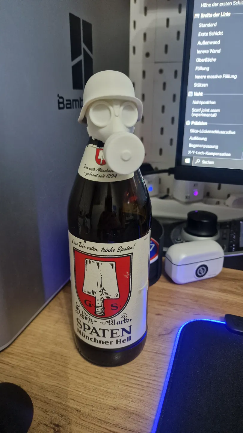 German Helm Stahlhelm WWII Flaschen Deckel Bottle Remixt von ...