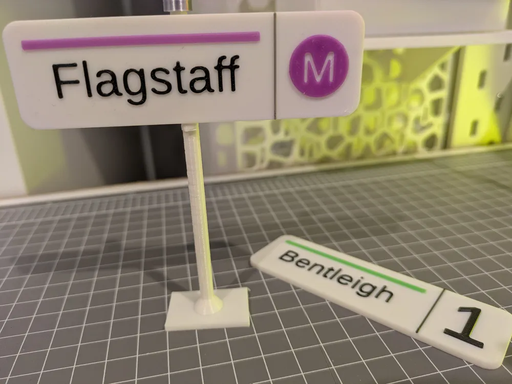Station signs - Make your own - Custom parametric - Free 3D Print Model ...