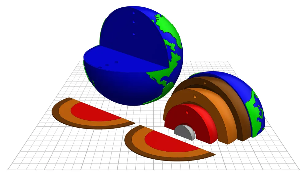 Earth layers - Free 3D Print Model - MakerWorld