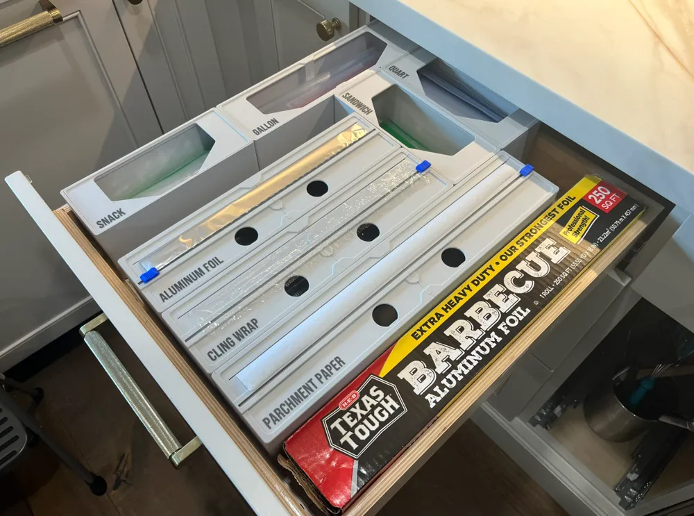 12"(305mm) Foil & Saran Cling Wrap Organizer w Cut - Free 3D Print ...