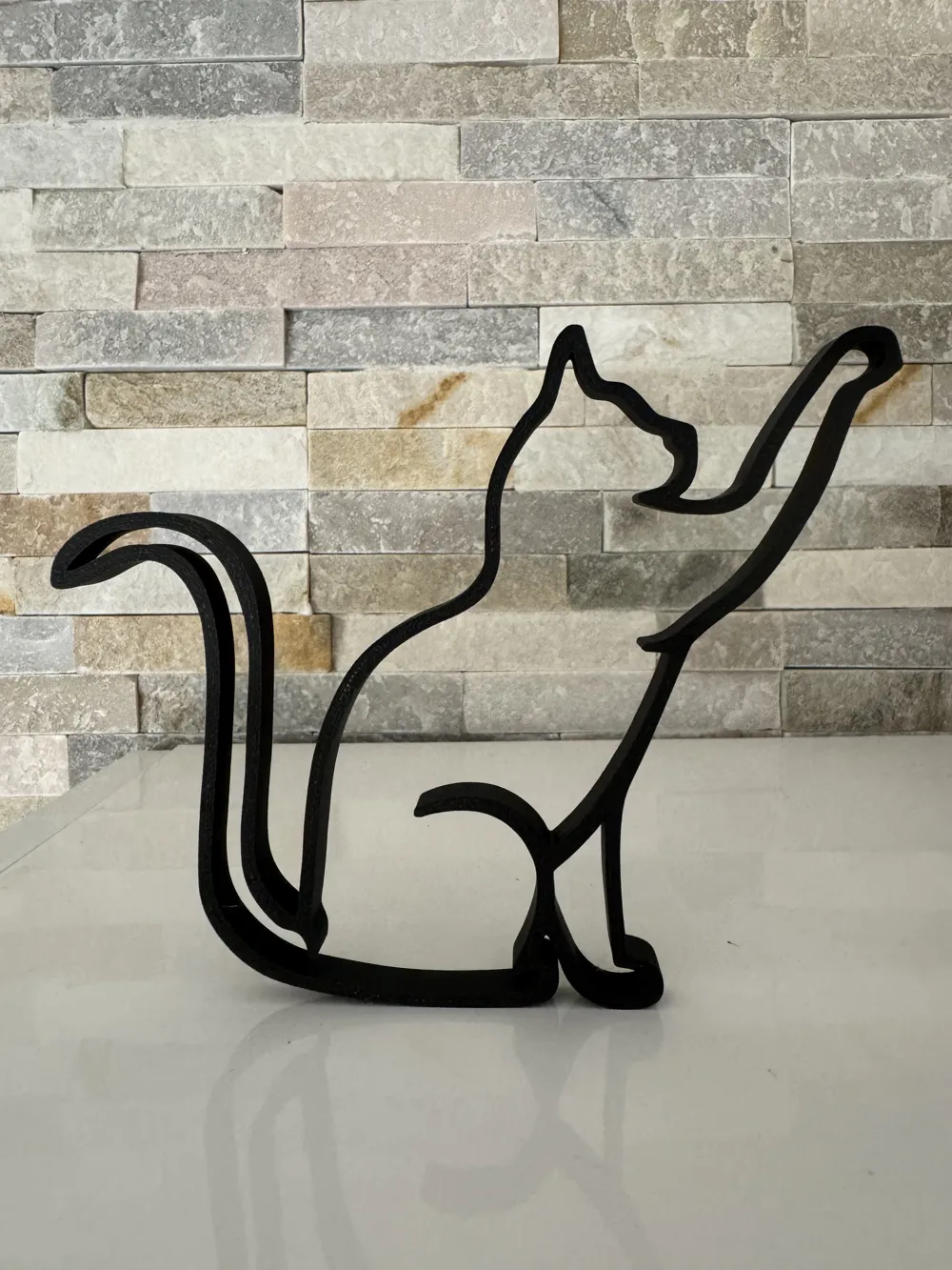 Cat line art by M&M3D MakerWorld: Download Free 3D Models