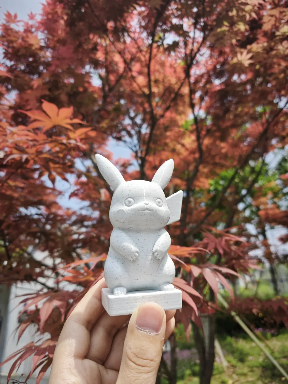 Pikachu Stone Statue in Spring - Free 3D Print Model - MakerWorld