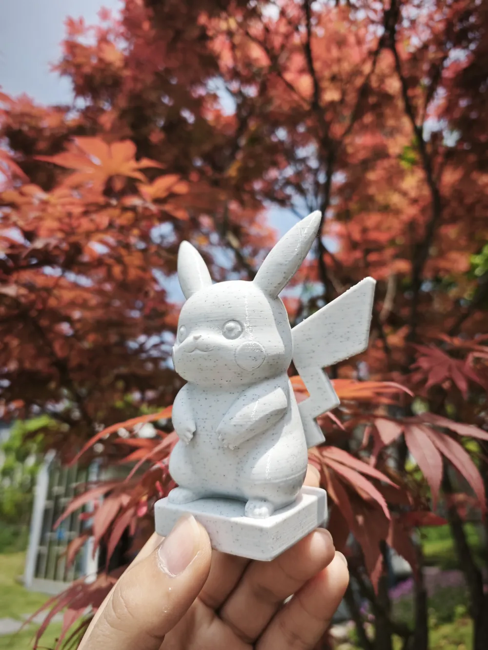 Pikachu Stone Statue in Spring - Free 3D Print Model - MakerWorld