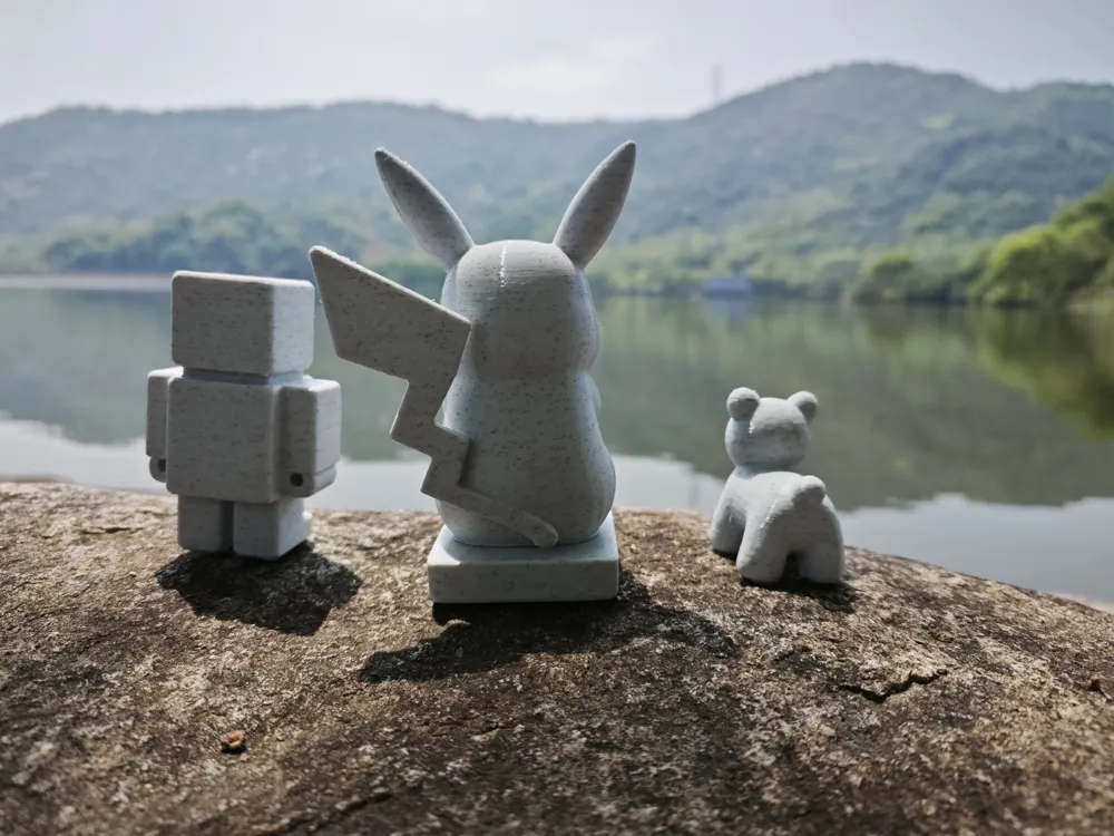Pikachu Stone Statue in Spring - Free 3D Print Model - MakerWorld