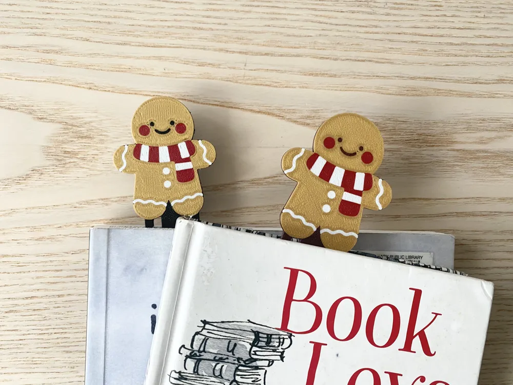 Cute Gingerbread Man Bookmark (Q_Craft) - Free 3D Print Model - MakerWorld