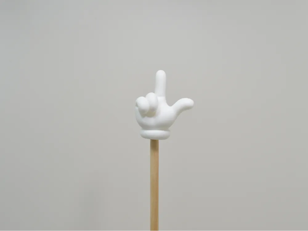 Cartoon Hand Pointer Stick - L-Finger - Free 3D Print Model - MakerWorld