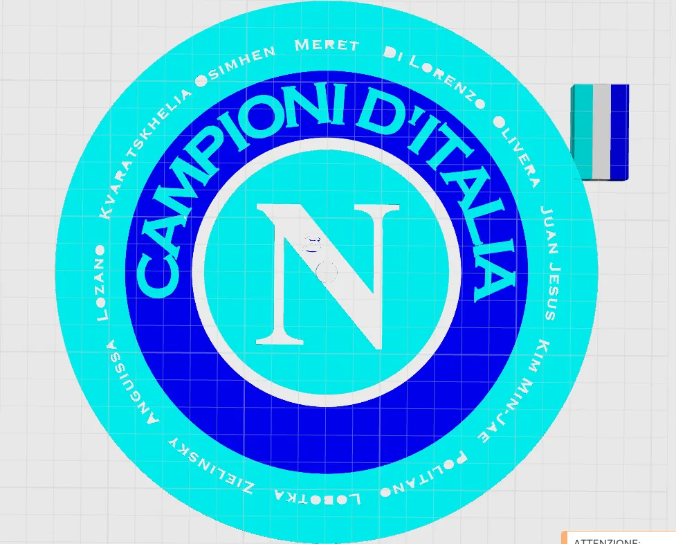 Orologio scudetto Napoli by MasterPocho - MakerWorld