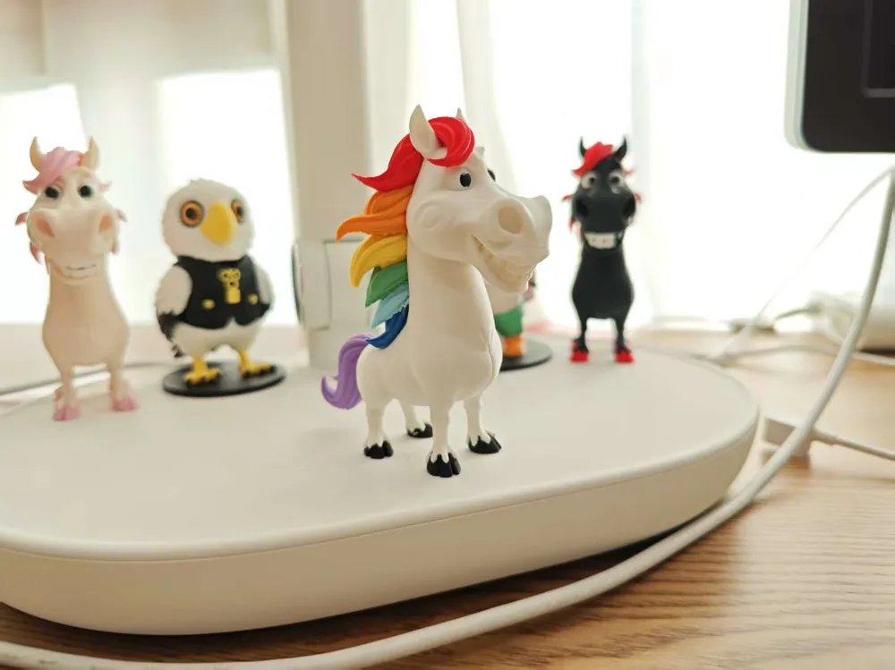 Poney joyeux - Arc-en-ciel chanceux - Intégré/Séparé - Impression ...