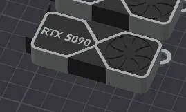Nvidia RTX 5090 keychain by zlabyMakerWorld: Download Free 3D Models