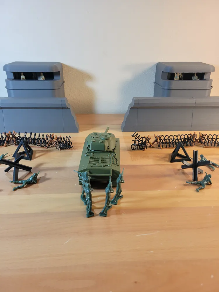 Army Men Sea Wall (90-degree corner) - Free 3D Print Model - MakerWorld