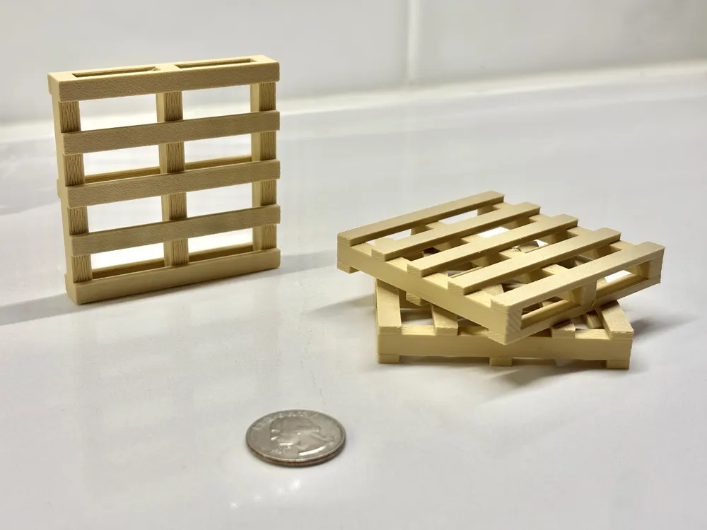 Mini Wooden Pallet | 1:12 Scale | CyberBrick by Mini Makers MakerWorld ...