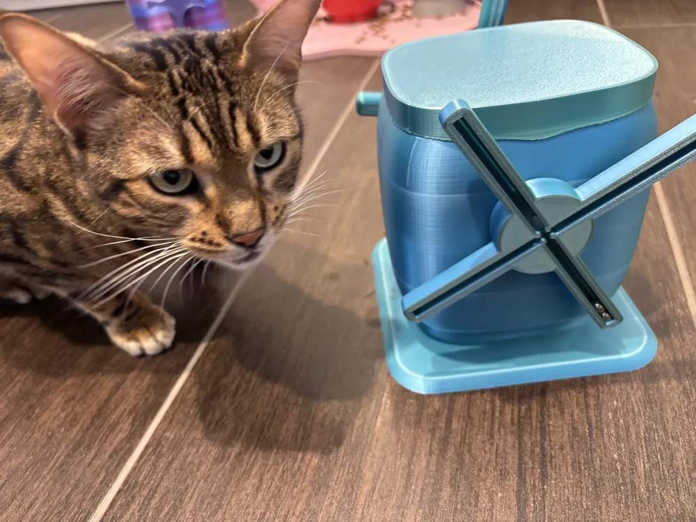 Cat / Dog Treat Dispenser with Metal Ball Sound - Free 3D Print Model ...