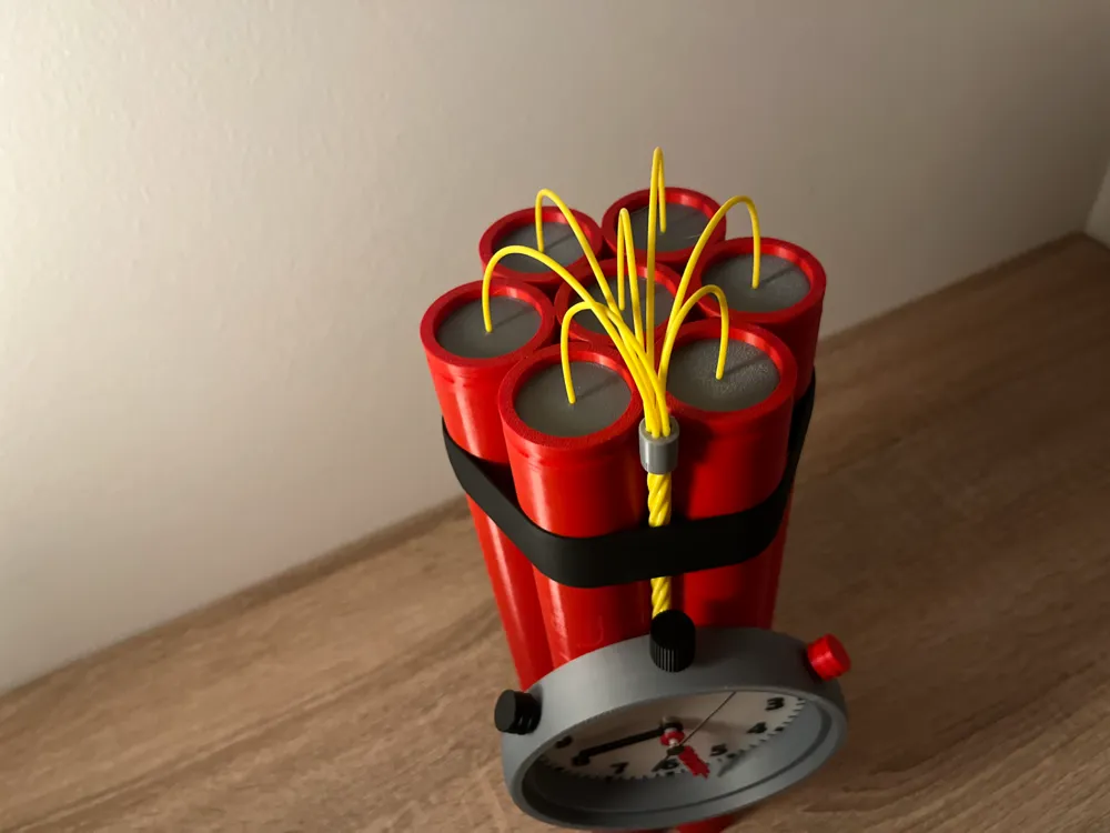 Dynamite Clock Kit-011 Vertikal version by Rober7Crow MakerWorld ...