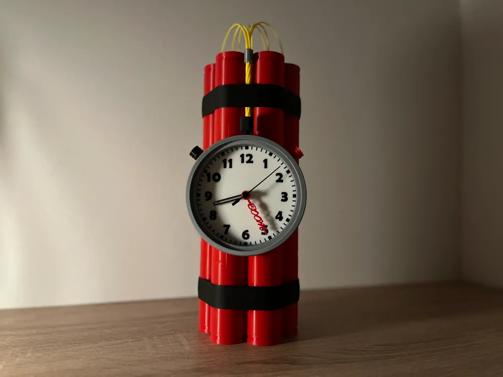 Dynamite Clock Kit-011 Vertikal version by Rober7Crow - MakerWorld