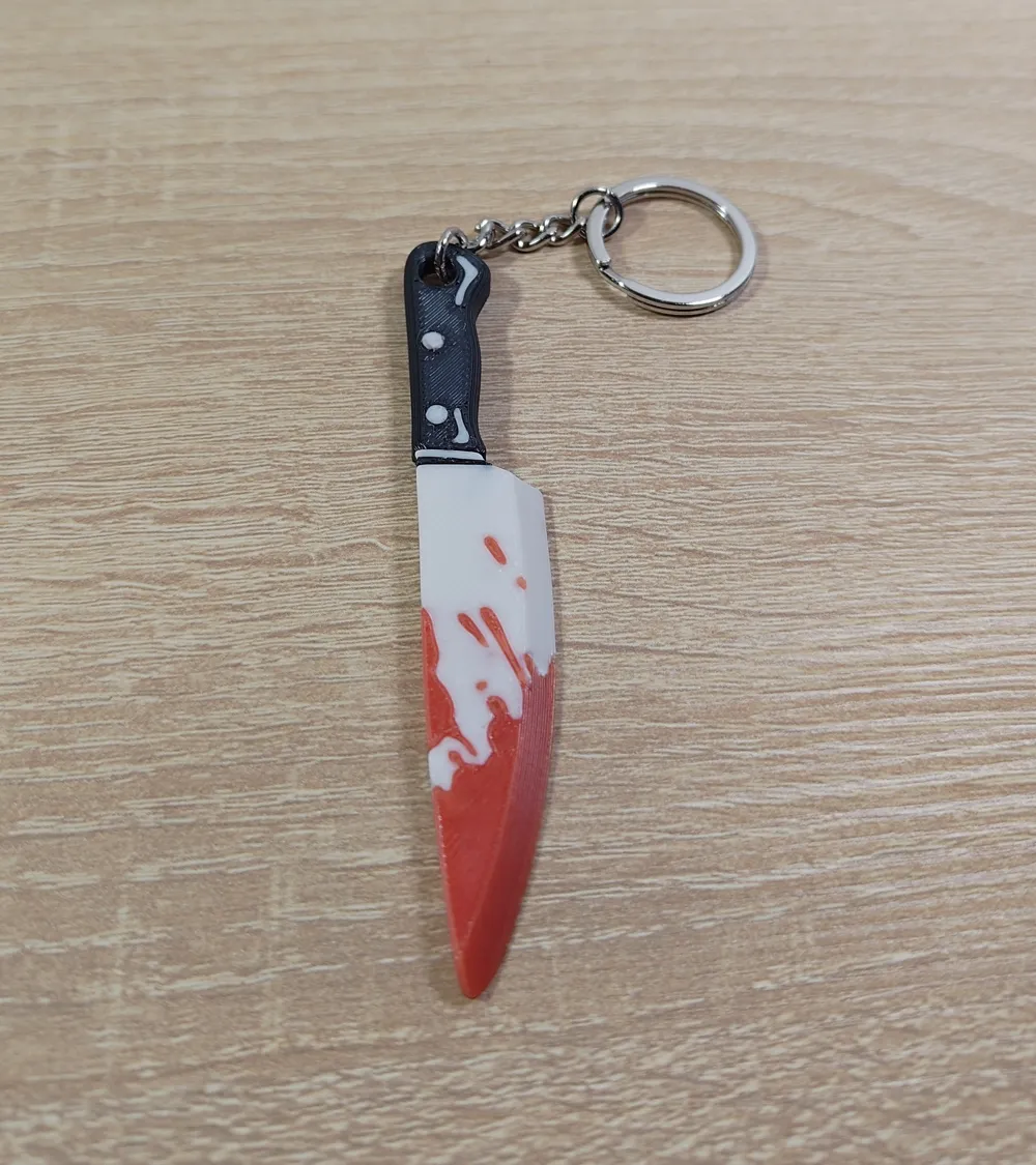 "What?" Murder Cat Knife Keychain - Free 3D Print Model - MakerWorld