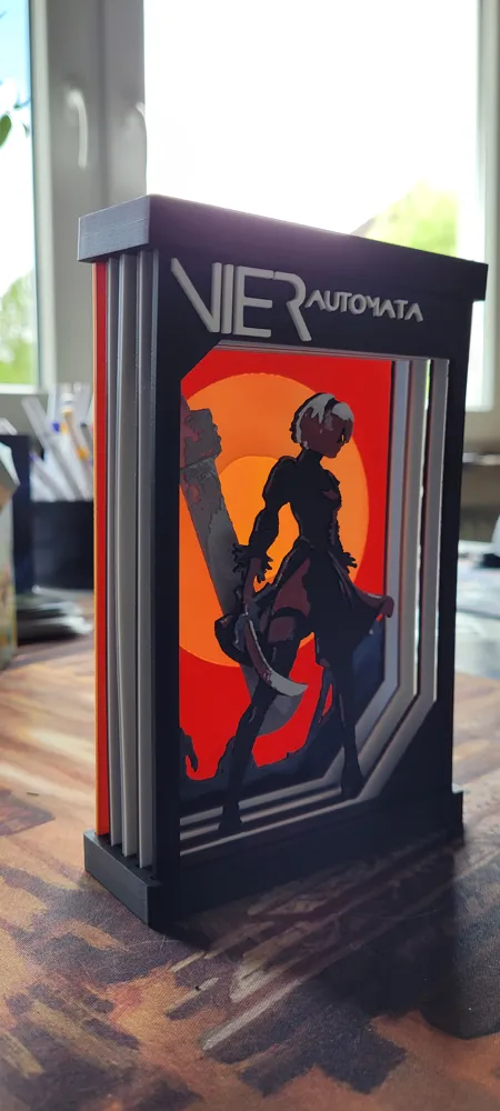 Nier Automata 2B Shadow Box by Retroperspektive42MakerWorld: Download ...