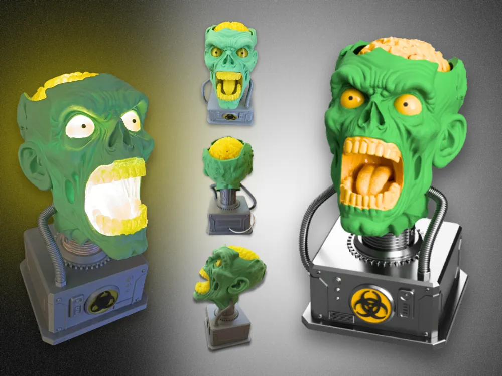 Zombie Head Lamp – Light Up Your Secrets! by Piuppi MakerWorld ...
