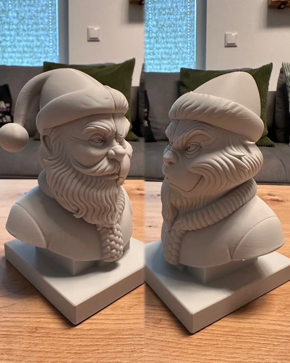 Grinch x Santa - Elegant 3D Bust by WorldOfLayers MakerWorld: Download ...